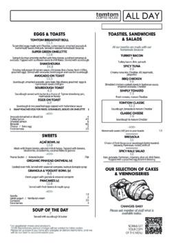a4 smaller fonts :Tomtom Coffee House – Belgravia, London